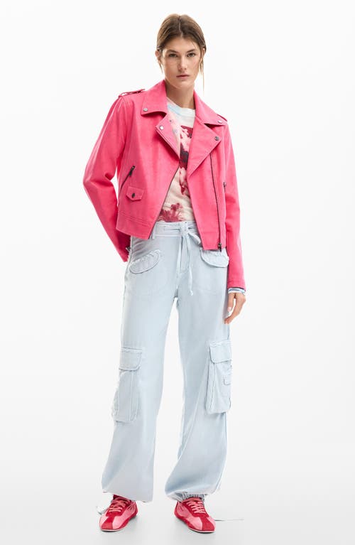 DESIGUAL Faux Leather Moto Jacket